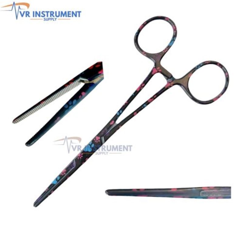 Black Multi Pawos Coated Pattern Crile Hemostat Locking Forceps 5.5 ...